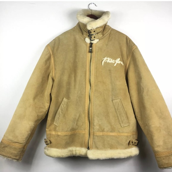 Phat Farm | Jackets & Coats | Phat Farm Shearling Bomber Jacket Mens Xl ...